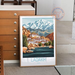 Ladakh India Travel Poster, India Travel Wall Art Print, Ladakh Travel ...