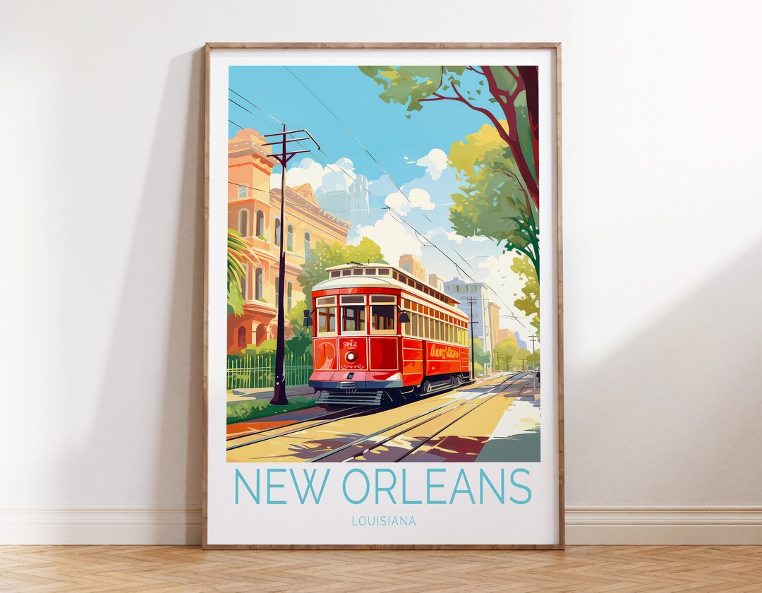 New Orleans Travel Poster, Louisiana Travel Poster, New Orleans Travel ...