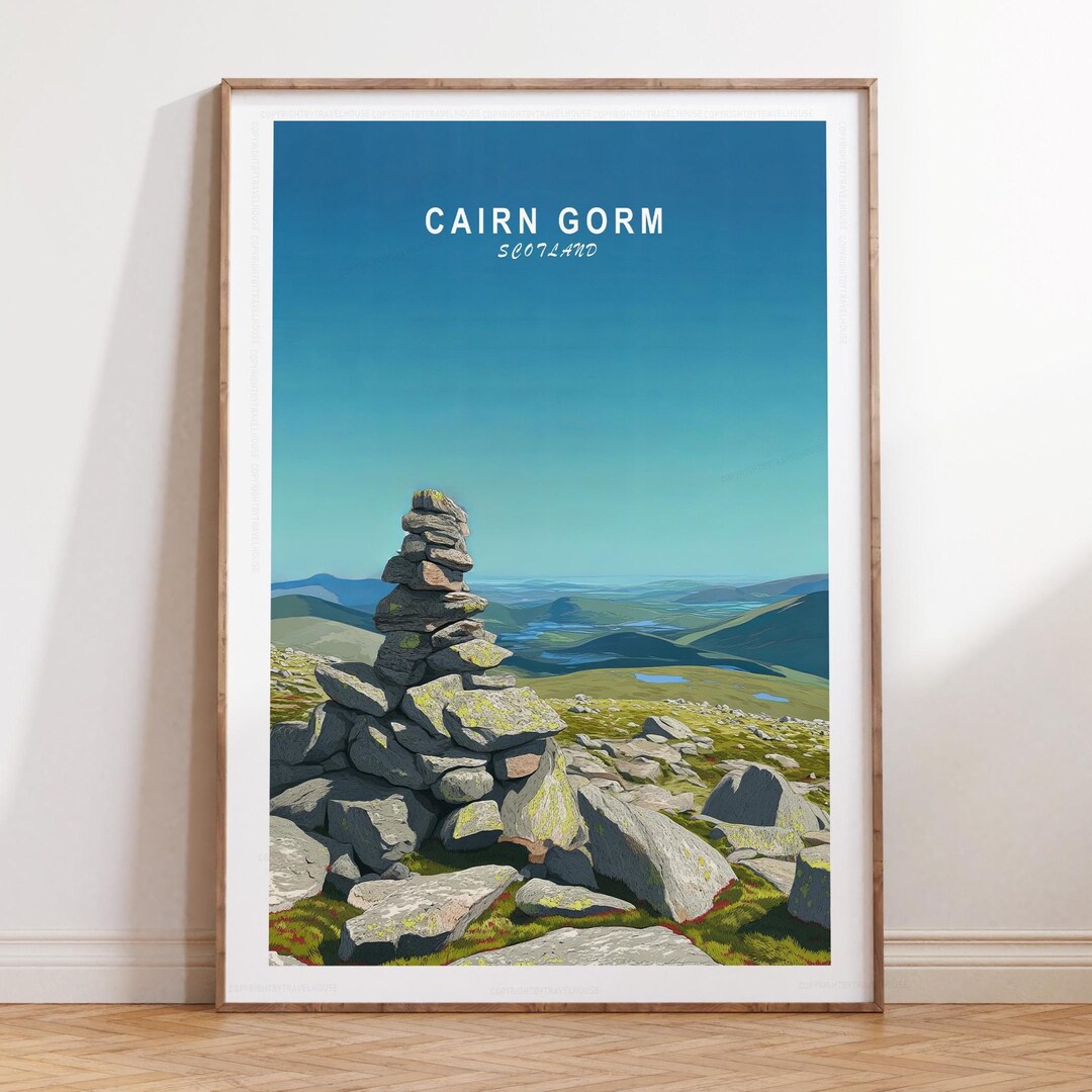 Cairn Gorm Travel Poster, Scotland Travel Print, Cairn Gorm Scotland ...