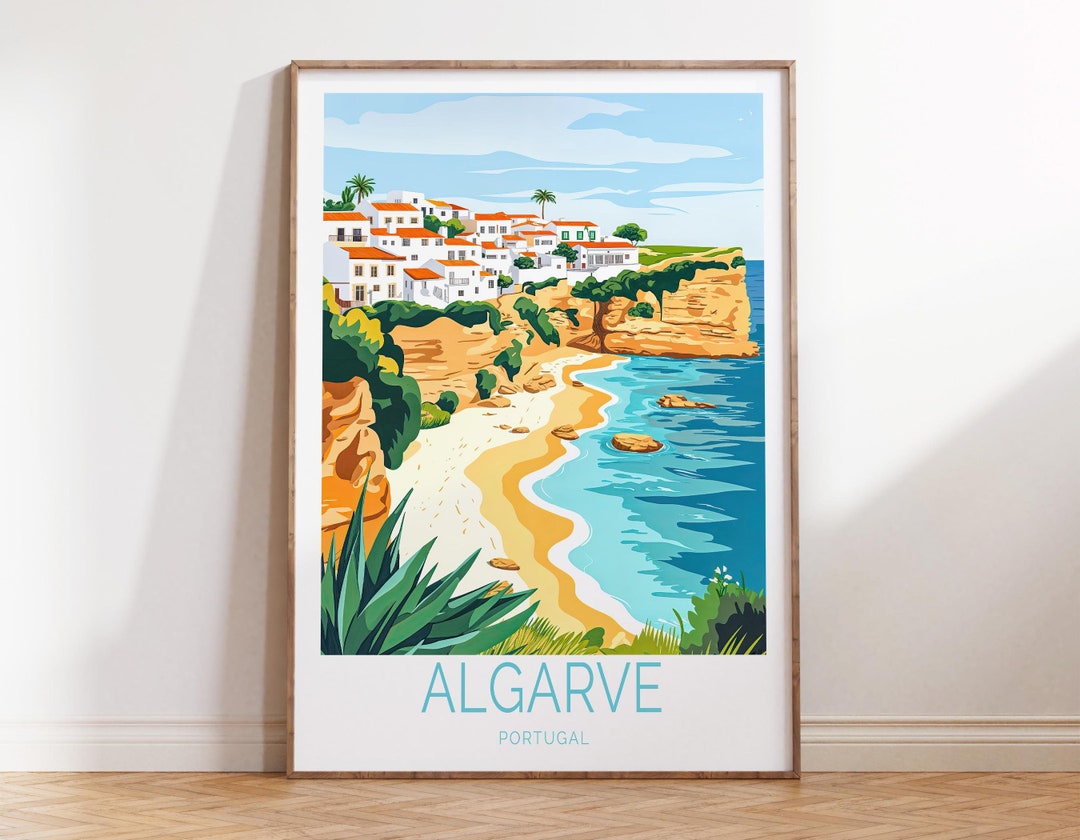 Algarve Portugal Poster, Algarve Travel Wall Art, Portugal Travel Print ...