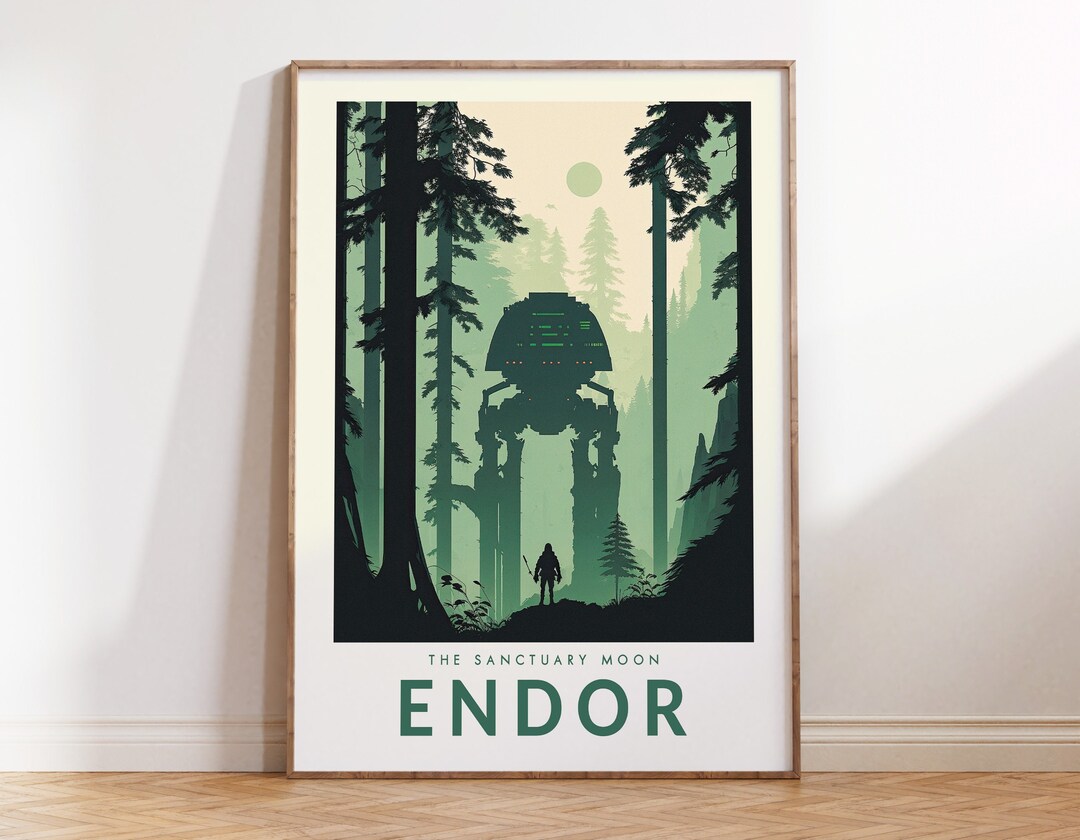 Endor Star Wars Planet Poster, Star Wars Endor Travel Galaxy Wall Art ...