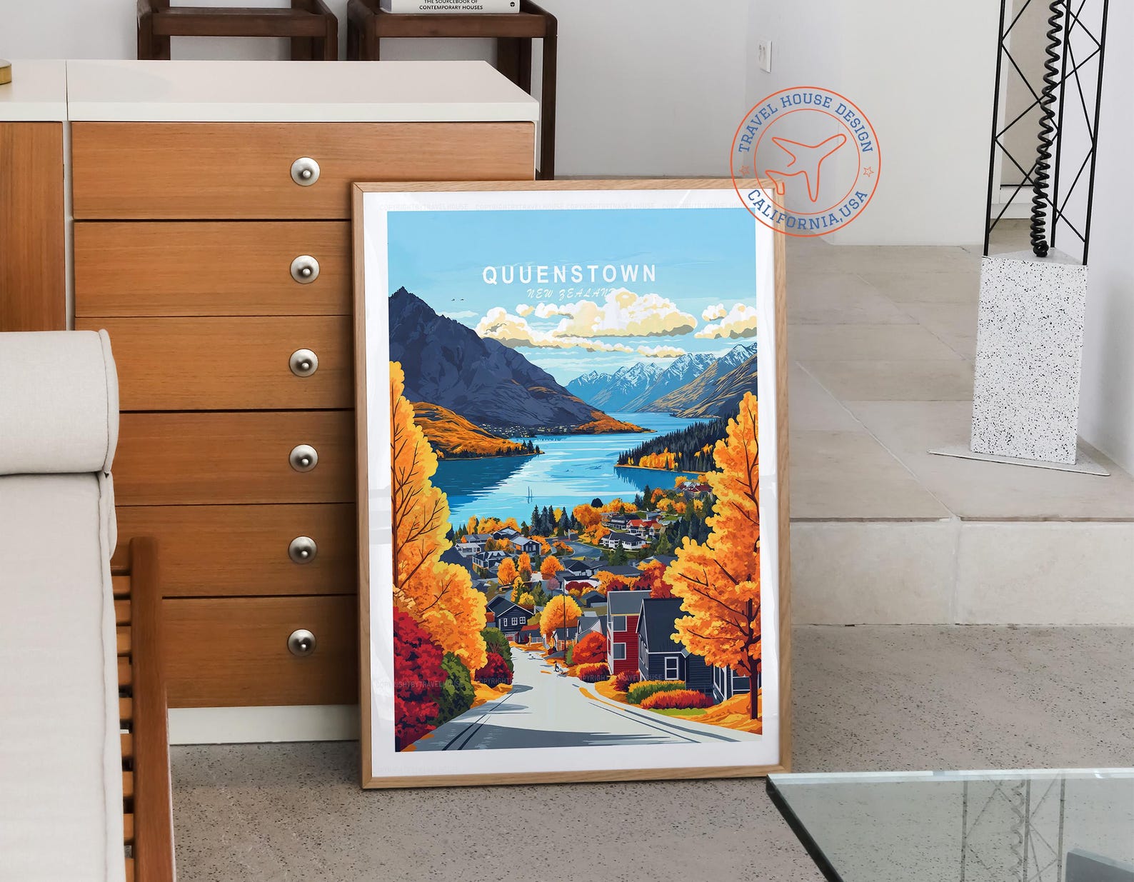 Queenstown Travel Print, New Zealand Queenstown Travel Poster, New ...