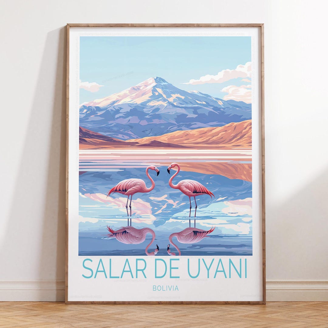 Salar De Uyuni Travel Poster, Salar De Uyuni Bolivia Travel Print ...