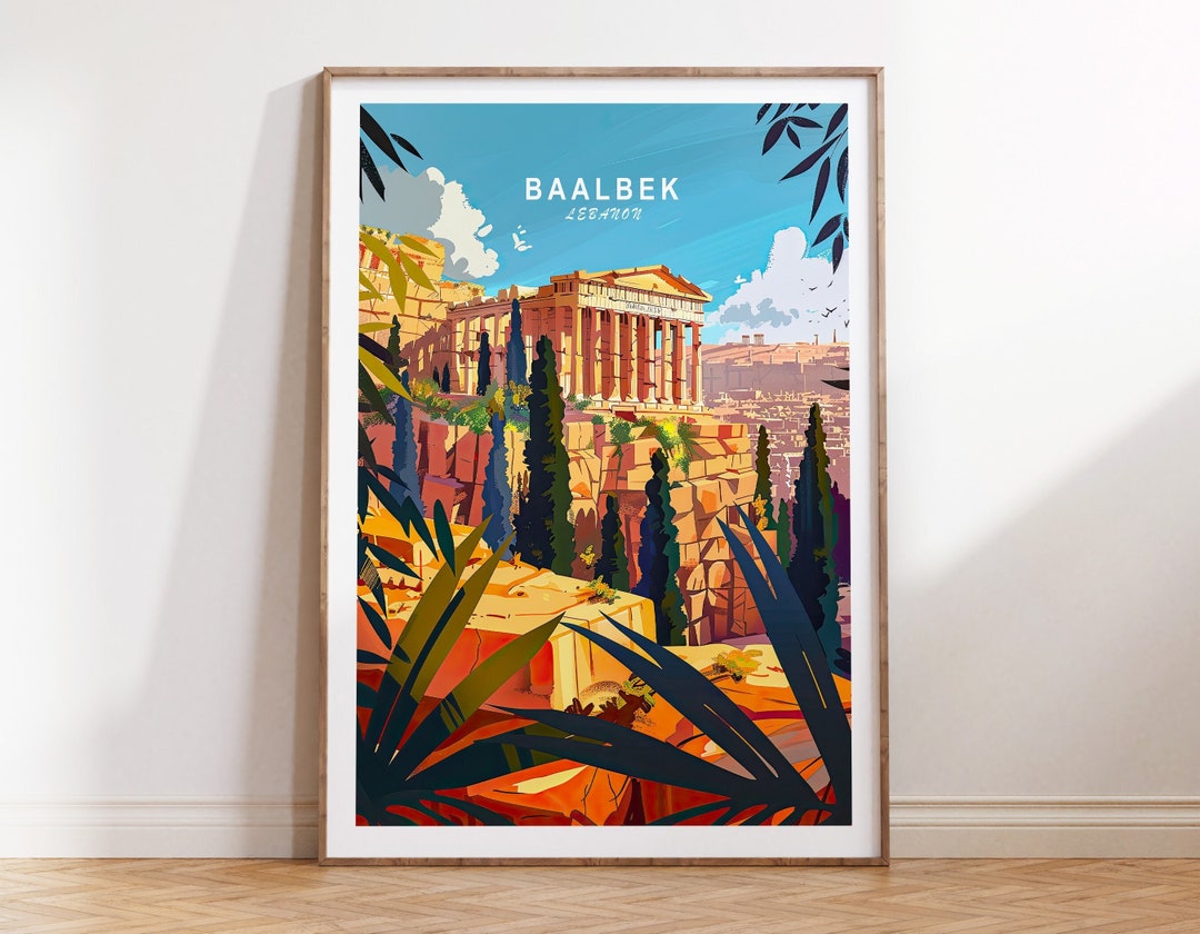 Baalbek Lebanon Poster, Lebanon Wall Art, Baalbek Temple Poster, Custom ...