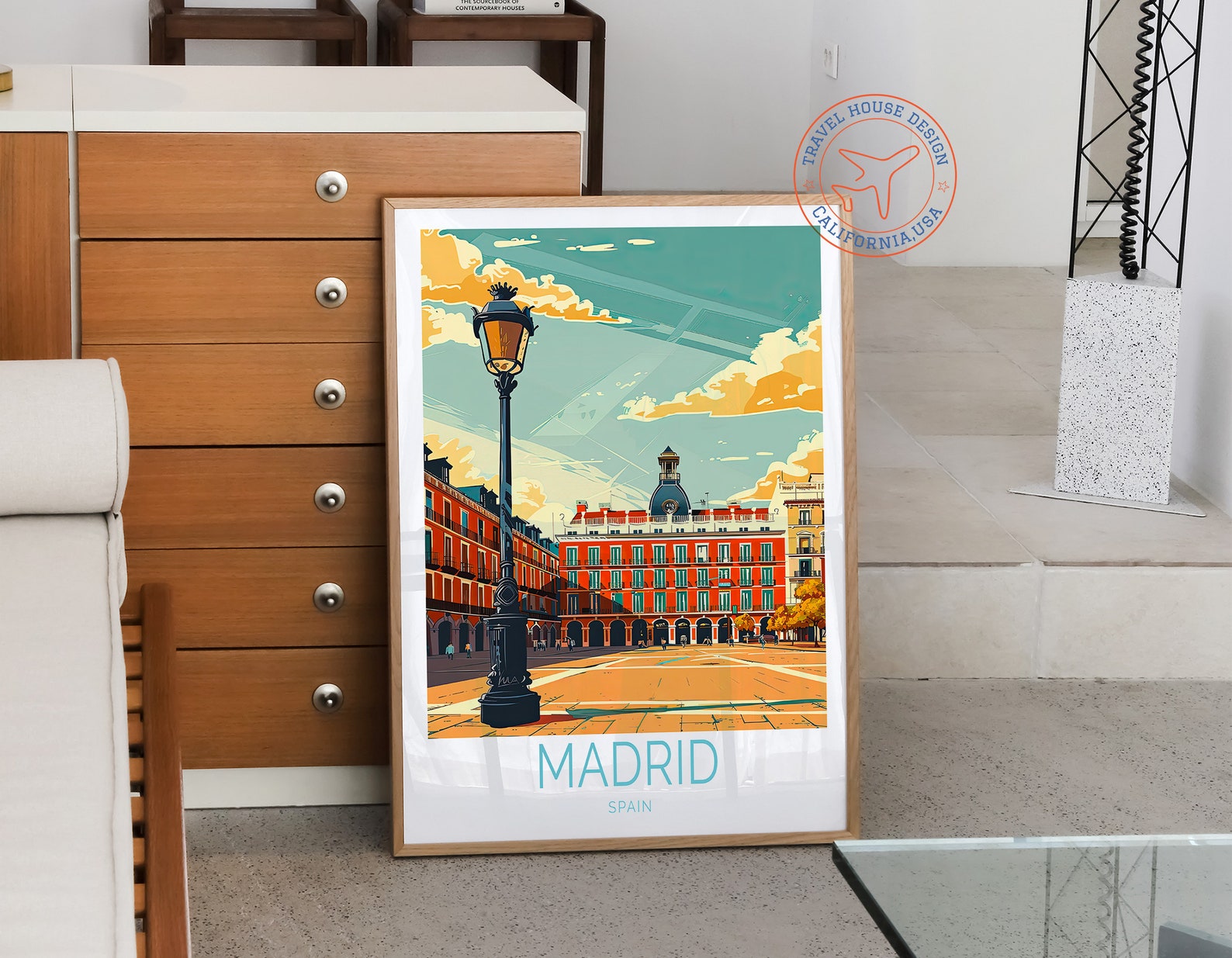 Madrid Spain Travel Poster, Spain City Wall Art, Madrid Spain Print ...