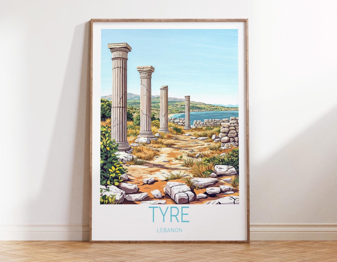 Tyre Lebanon Custom Travel Poster, Tyre City Wall Art, Lebanon Travel ...