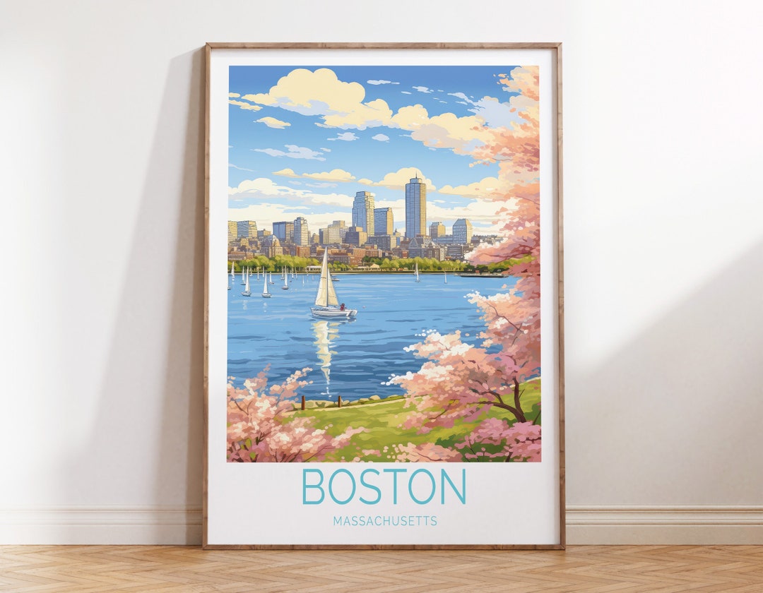 Boston Travel Poster, Massachusetts Boston Poster, Boston Massachusetts ...