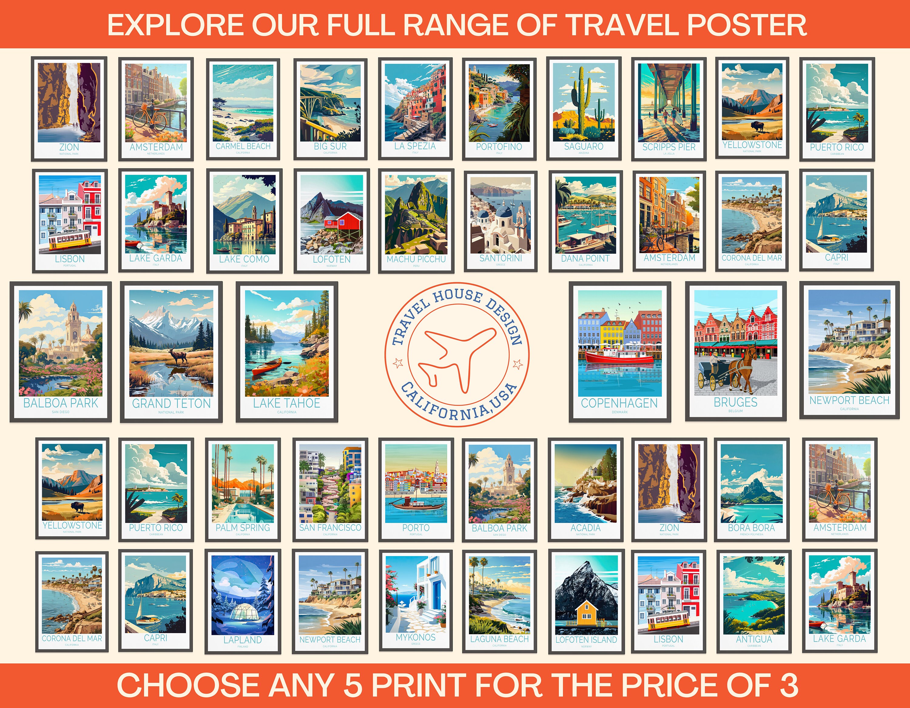 Denver Colorado Travel Poster – Rocky Mountains Sunset Skyline Art ...