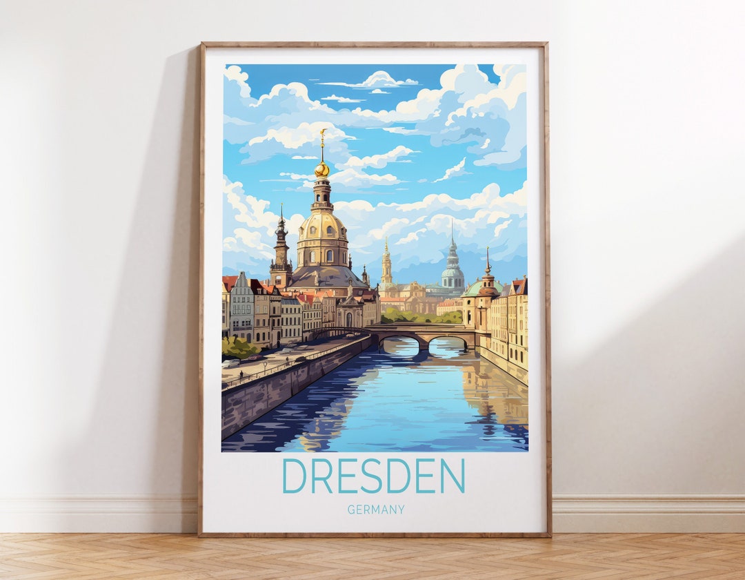 Dresden Germany Travel Poster, Dresden Travel Poster, Dresden Travel ...