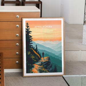 Appalachian USA Travel Poster, Appalachian Wall Art, USA Travel Print ...