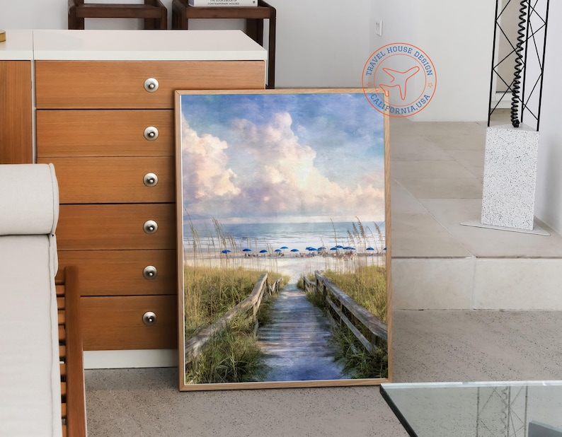 Hilton Head Island Art, Beach Boardwalk Watercolor Print, South ...