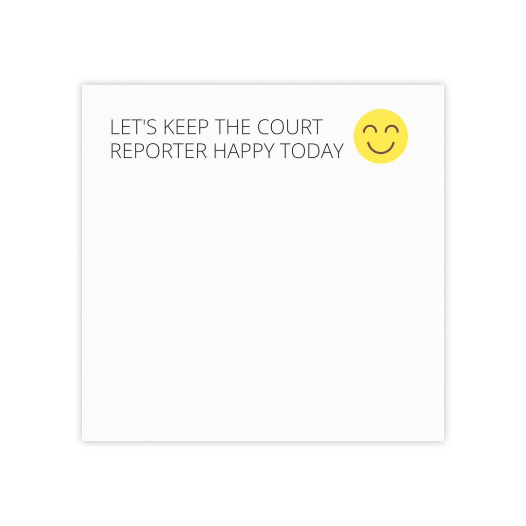Court Reporter Sticky Notes 3x3 Court Reporting Student Gift. Court ...