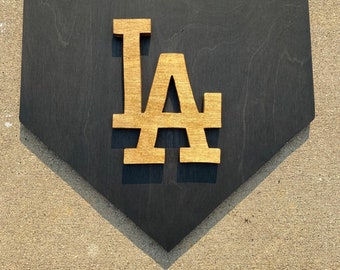 Los Angeles Dodgers Wood Sign Block LA - Etsy