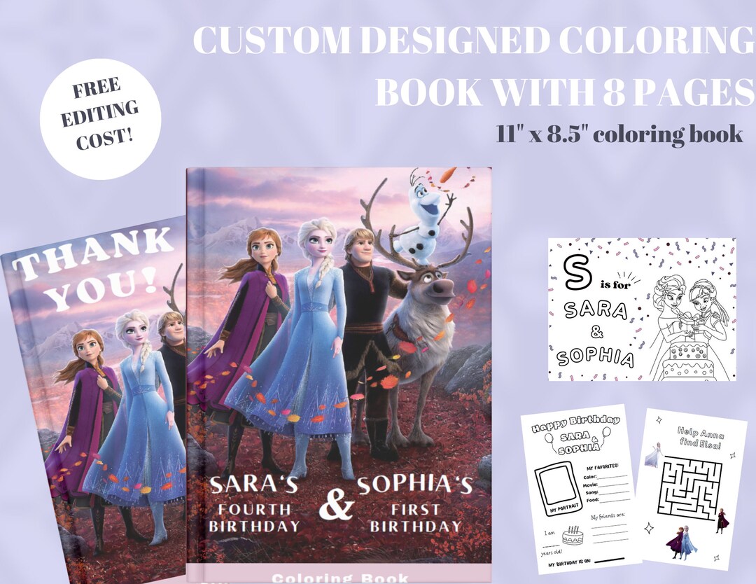 Frozen's Digital Coloring Book | Frozen Personalized Coloring Book ...