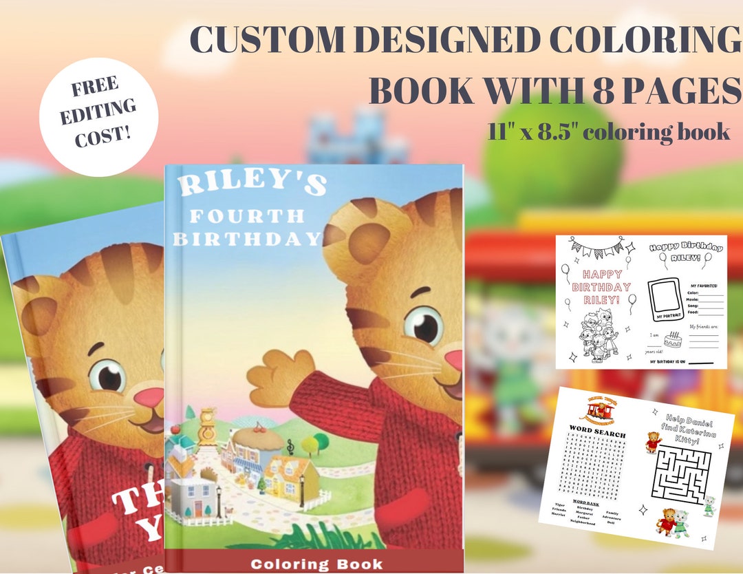 Daniel Tiger Digital Coloring Book | Daniel Tiger Personalized Coloring ...