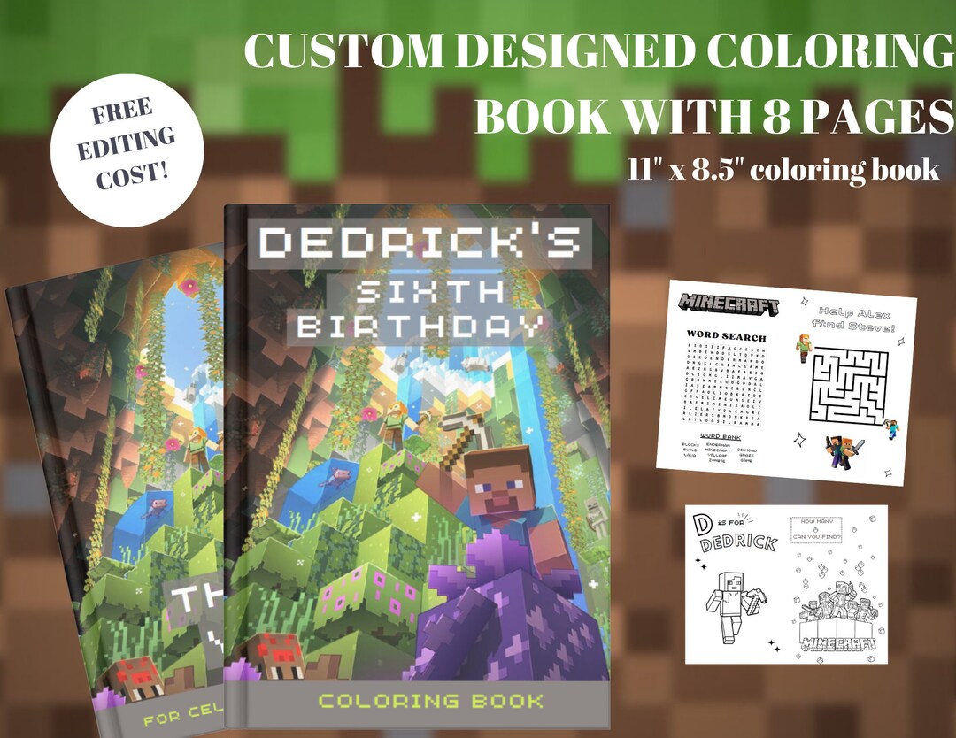 Minecraft Non Official Coloring Bookminecraft Personalized Coloring ...