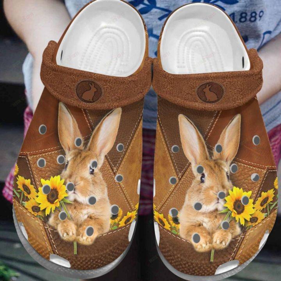Rabbit White Sole Sunflower Crocs Classic Clogs Shoes Funny - Etsy