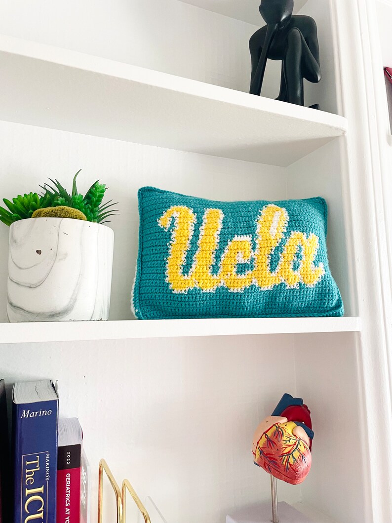 UCLA Logo Crochet Pattern tapestry or Pillow - Etsy