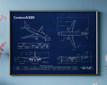 Airbus A380 Horizontal Blueprint Premium Matte Paper Poster - Etsy