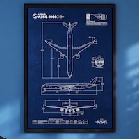 Custom Blueprint Wall Art, Builder Gift, House Blueprints ...