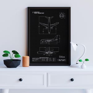 Boeing B737-600 NG Blueprint Vertical | Premium Wall Art | Aviation ...