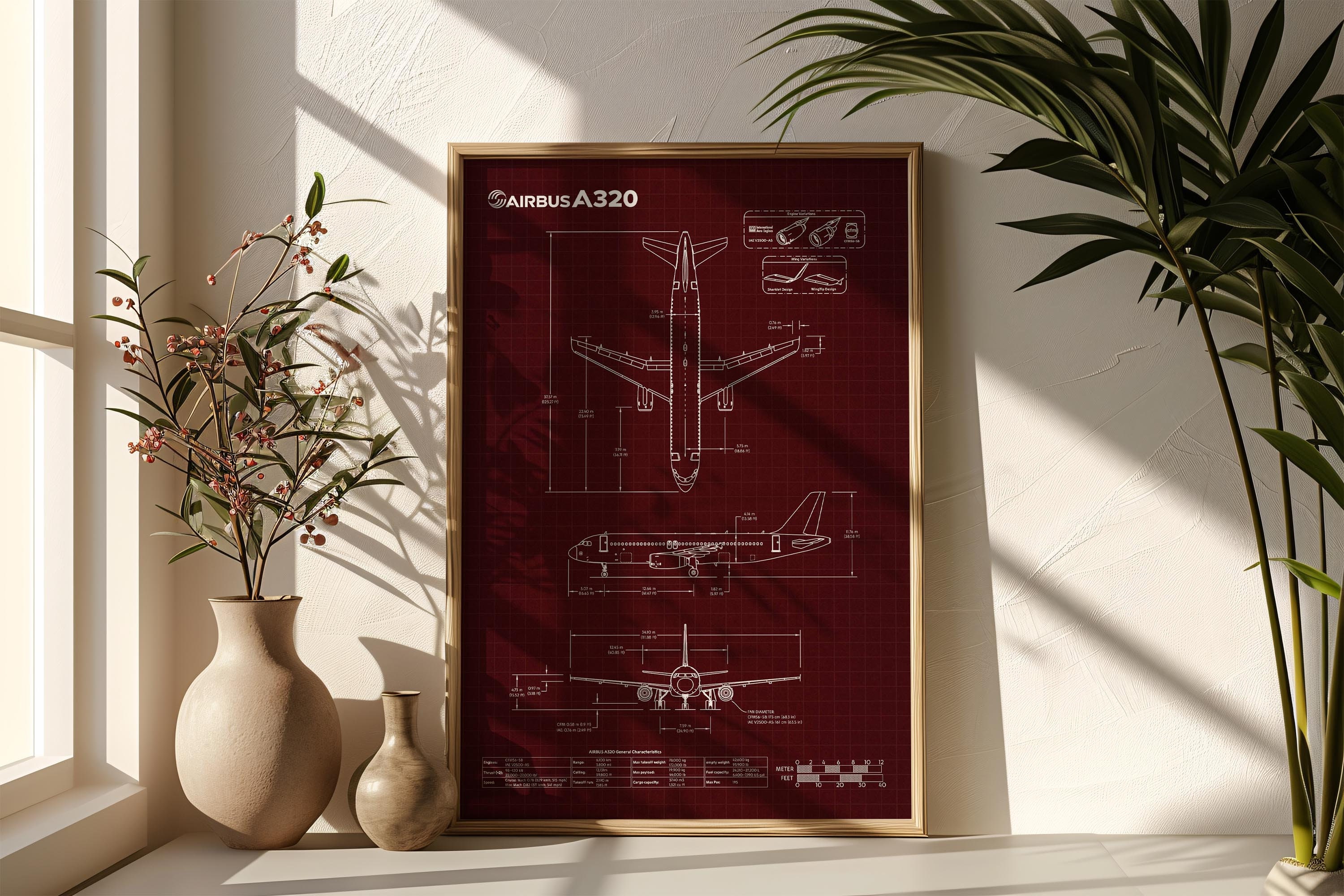 Airbus A320 Vertical Blueprint Premium Matte Paper Poster - Etsy