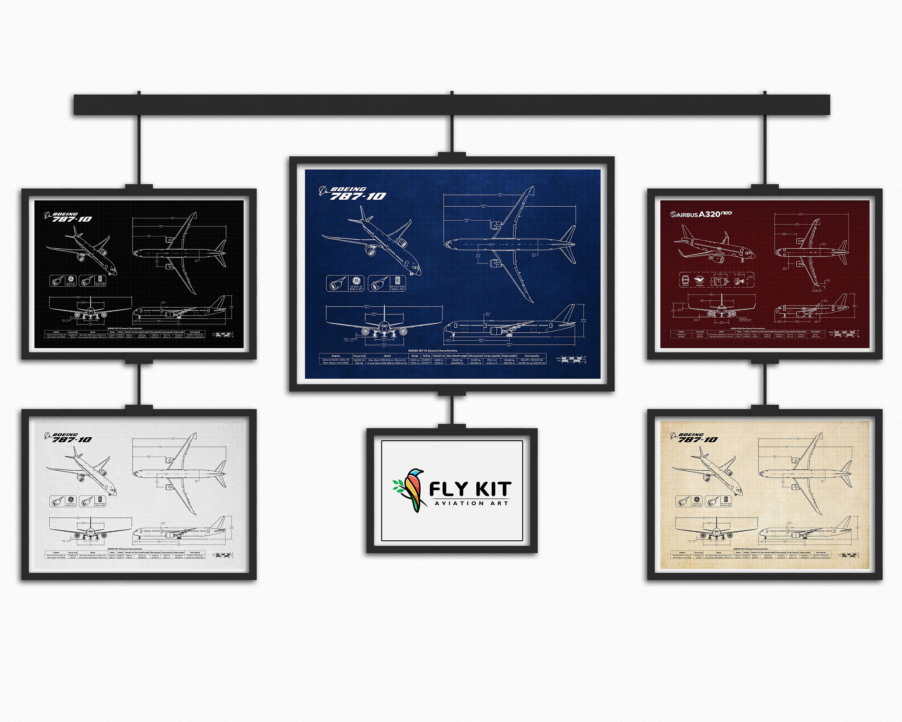 Airbus A320 Neo Horizontal Blueprint Premium Matte Paper Poster - Etsy