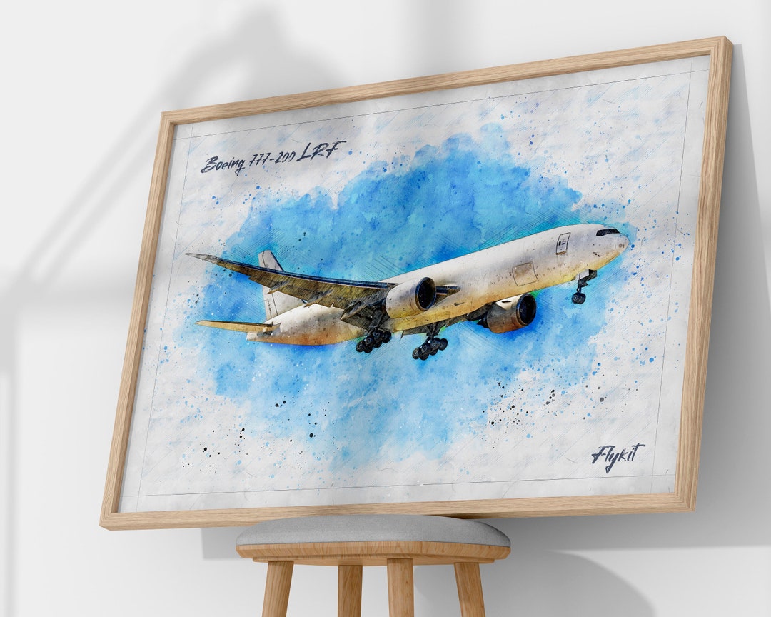 Boeing 777-200LRF Premium Poster - Striking Aviation Art for Cargo ...