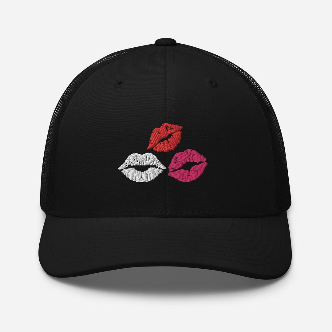 Lip Print Trucker Cap - Etsy