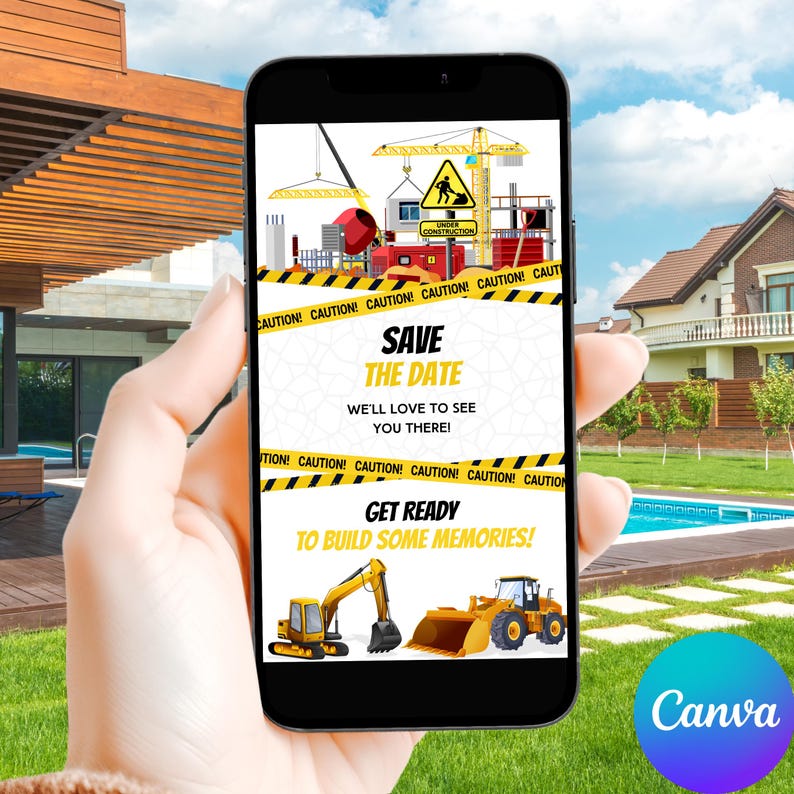 Construction Birthday Invitation, Dump Everything Truck Party Invite ...