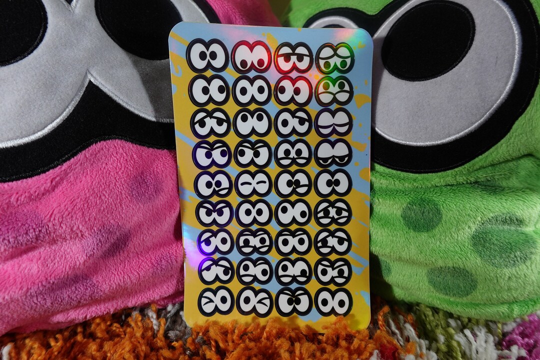 Splatoon 3 Eyes Locker Sticker Sheets - Etsy