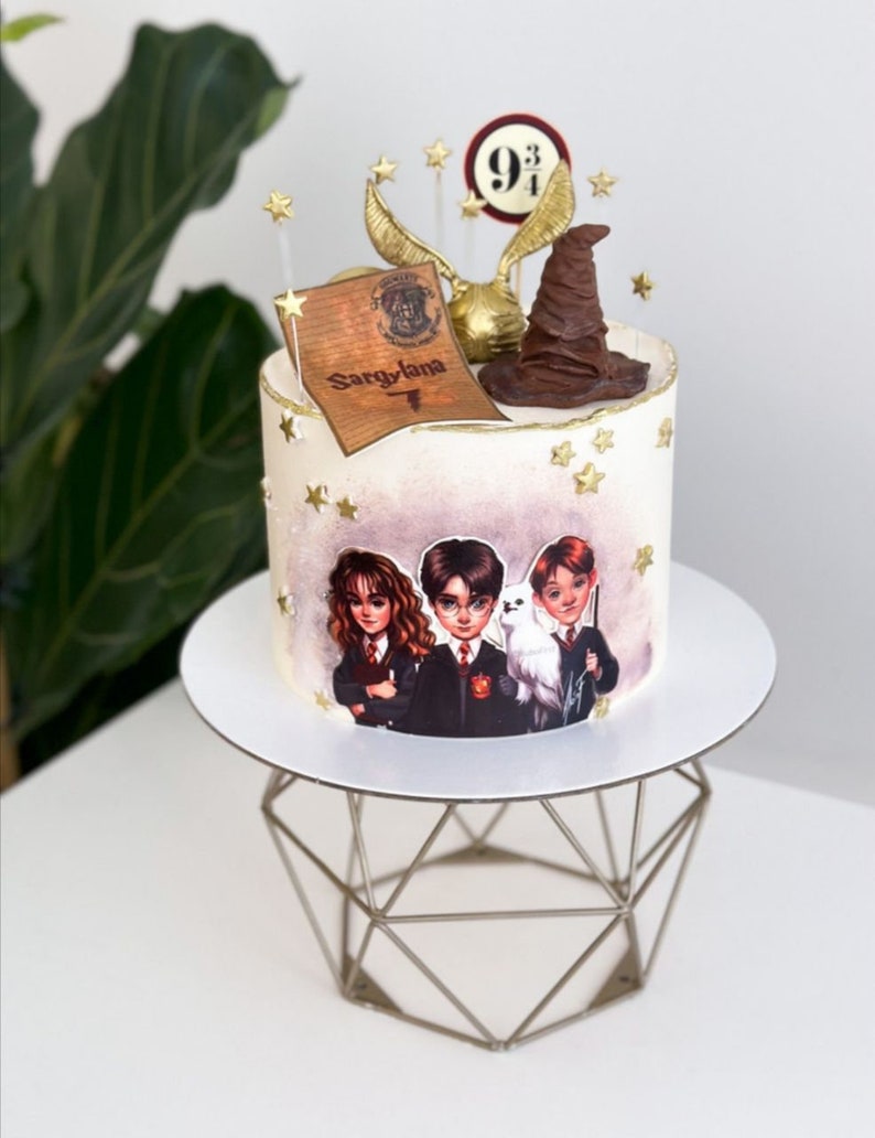 Chocolate Wizard Sorting Hat Potter Decoration Cake Topper Happy ...