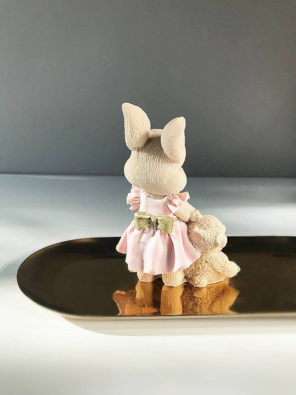 Edible Chocolate Cute Bunny Cake Topper First Birthday Baby Shower ...