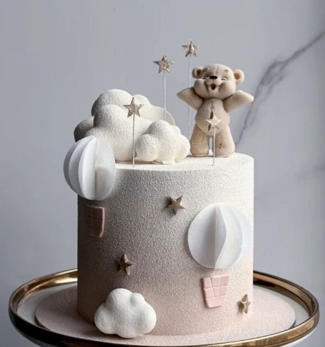 Bear Cake Topper Chocolate Cake Topper Teddy Bear Cake Decoration Baby ...