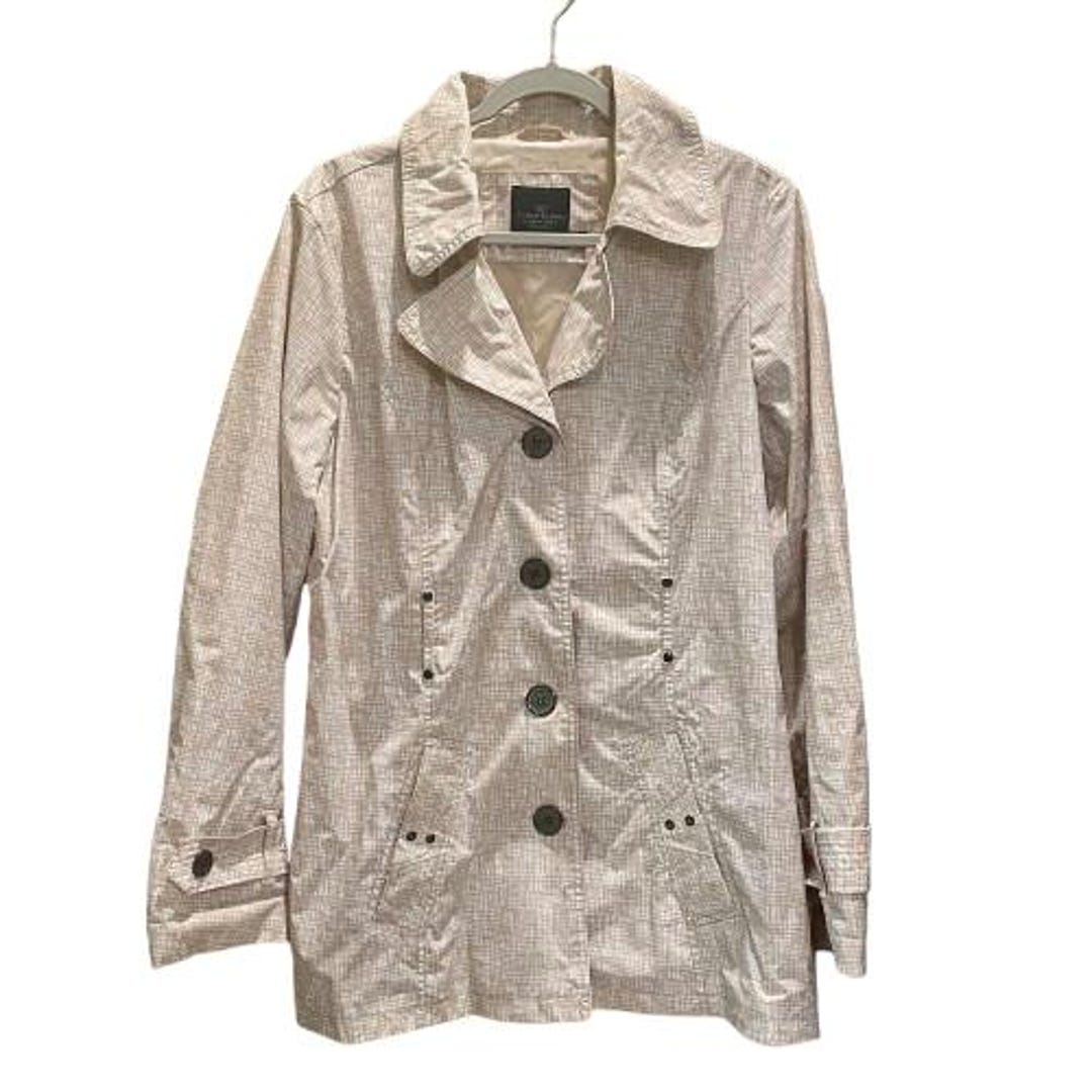 Faded Glory Beige & Gold Rain Jacket – Size Large, Button-front, Lined ...