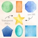 2D Geometric Shapes Clipart, Watercolor, 2D Shapes for Kids, Design ...