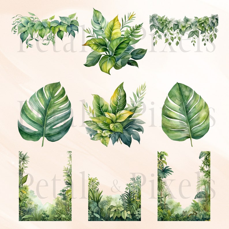 Safari Animals Clipart, Watercolor Clipart, Cute Baby Animals, Baby ...