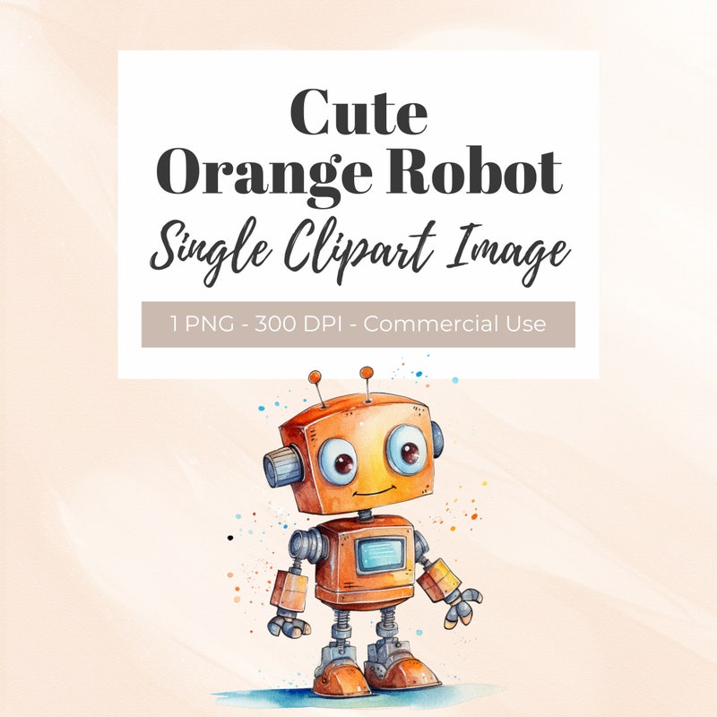 Cute Robot Clipart - Etsy