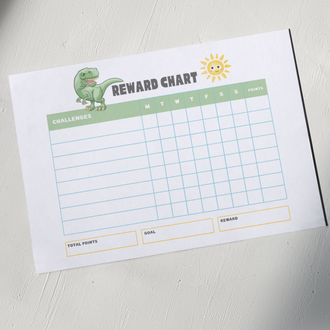 Kids Reward Chart Poster - Download and Print! - Etsy