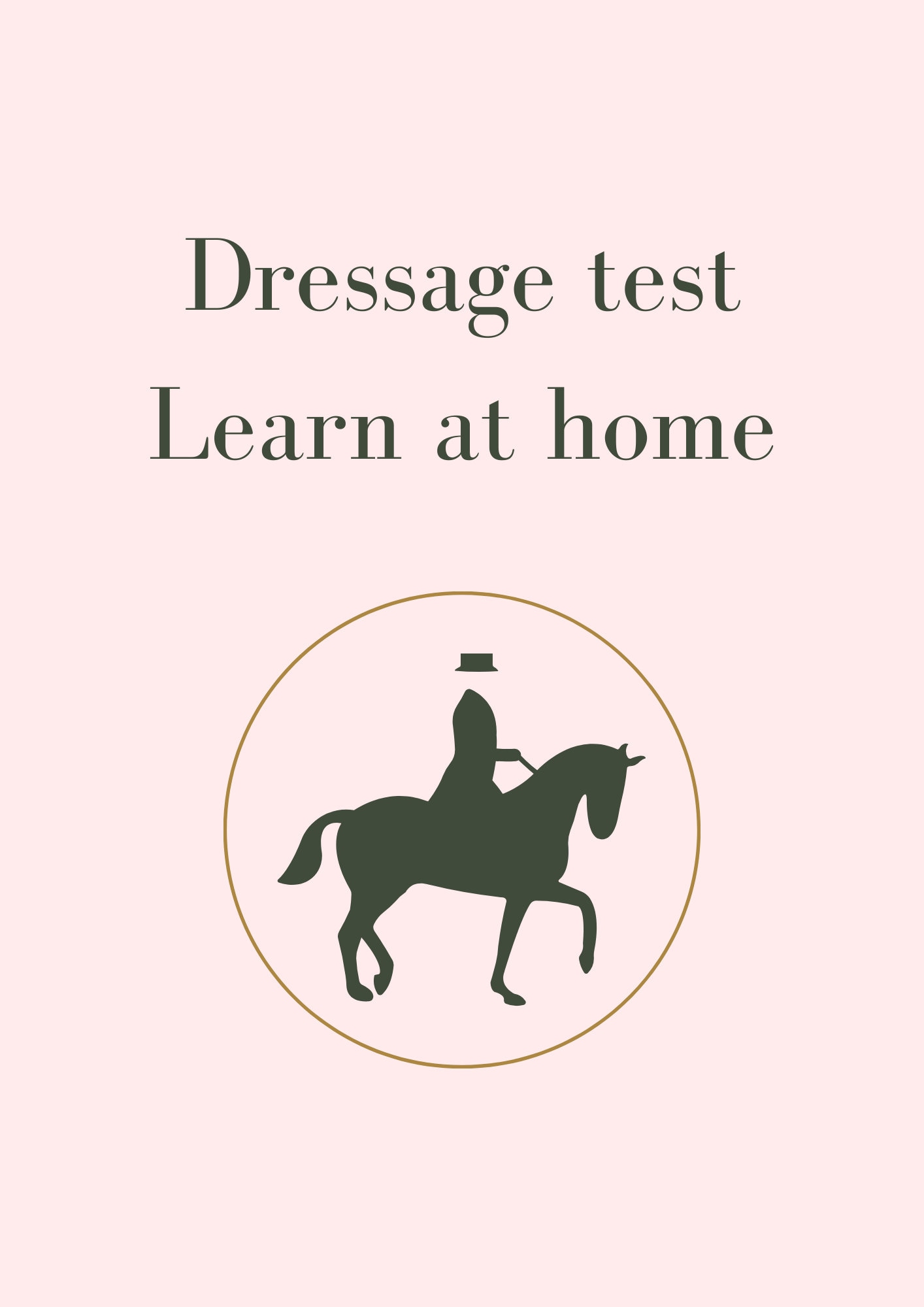 Learn Your Dressage Test at Home Worksheets - Etsy