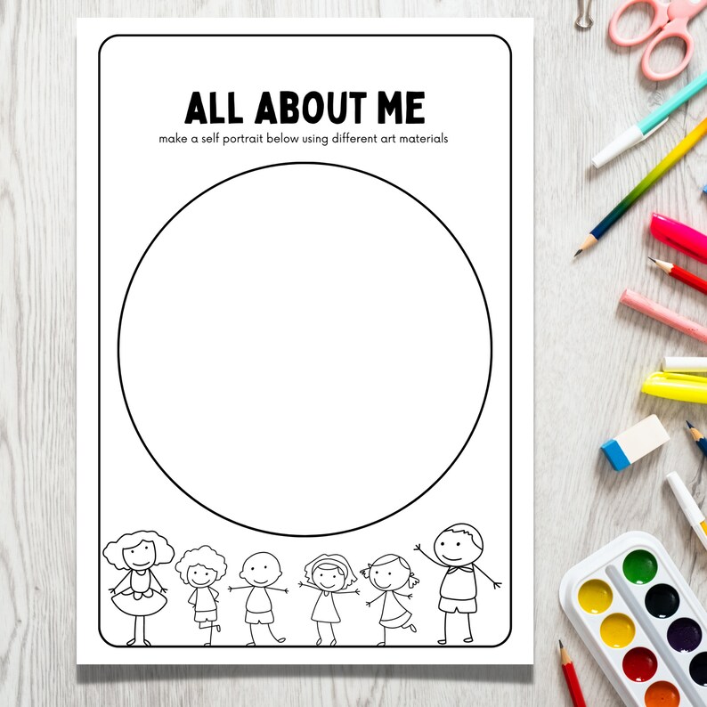 Discover Me: All About Me Worksheet for Self-expression and Exploration ...
