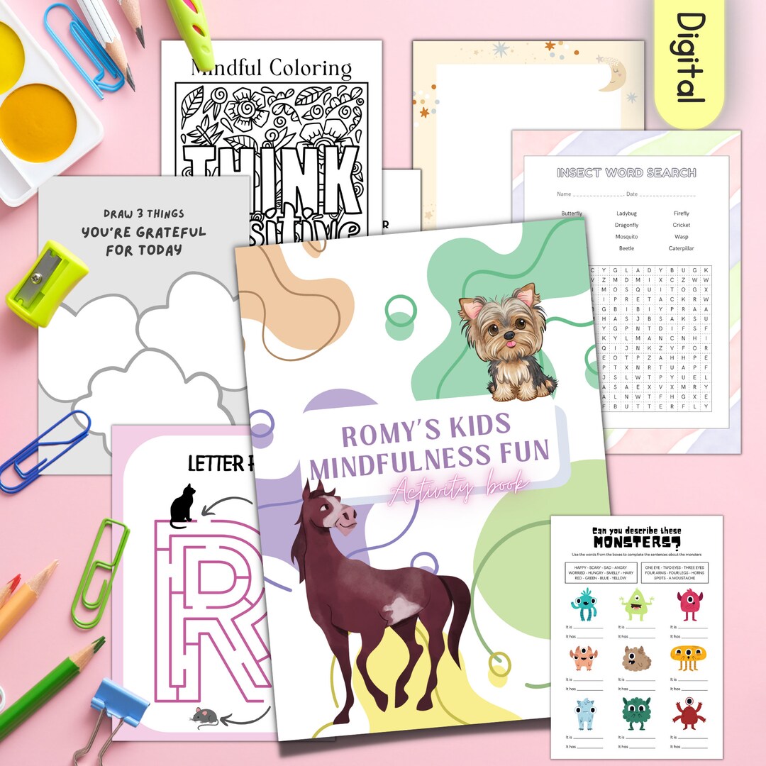 Activity Kids Mindfulness Book | Printable PDF - Etsy