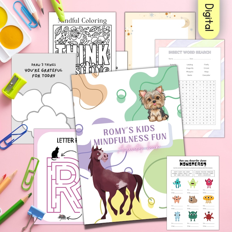 Activity Kids Mindfulness Book Printable PDF - Etsy