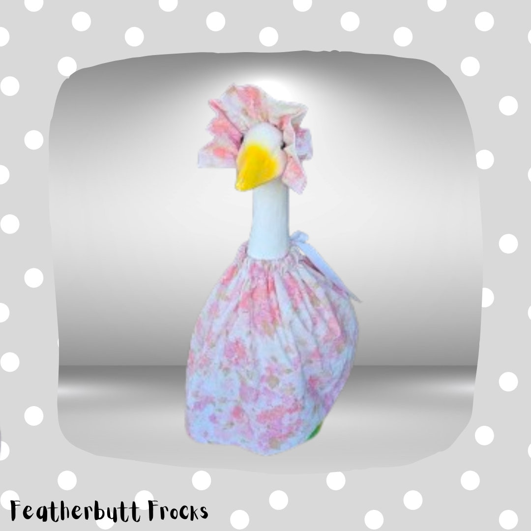 Floral Spring Dress With Bonnet Lawn Goose Clothes Porch Goose Dress ...
