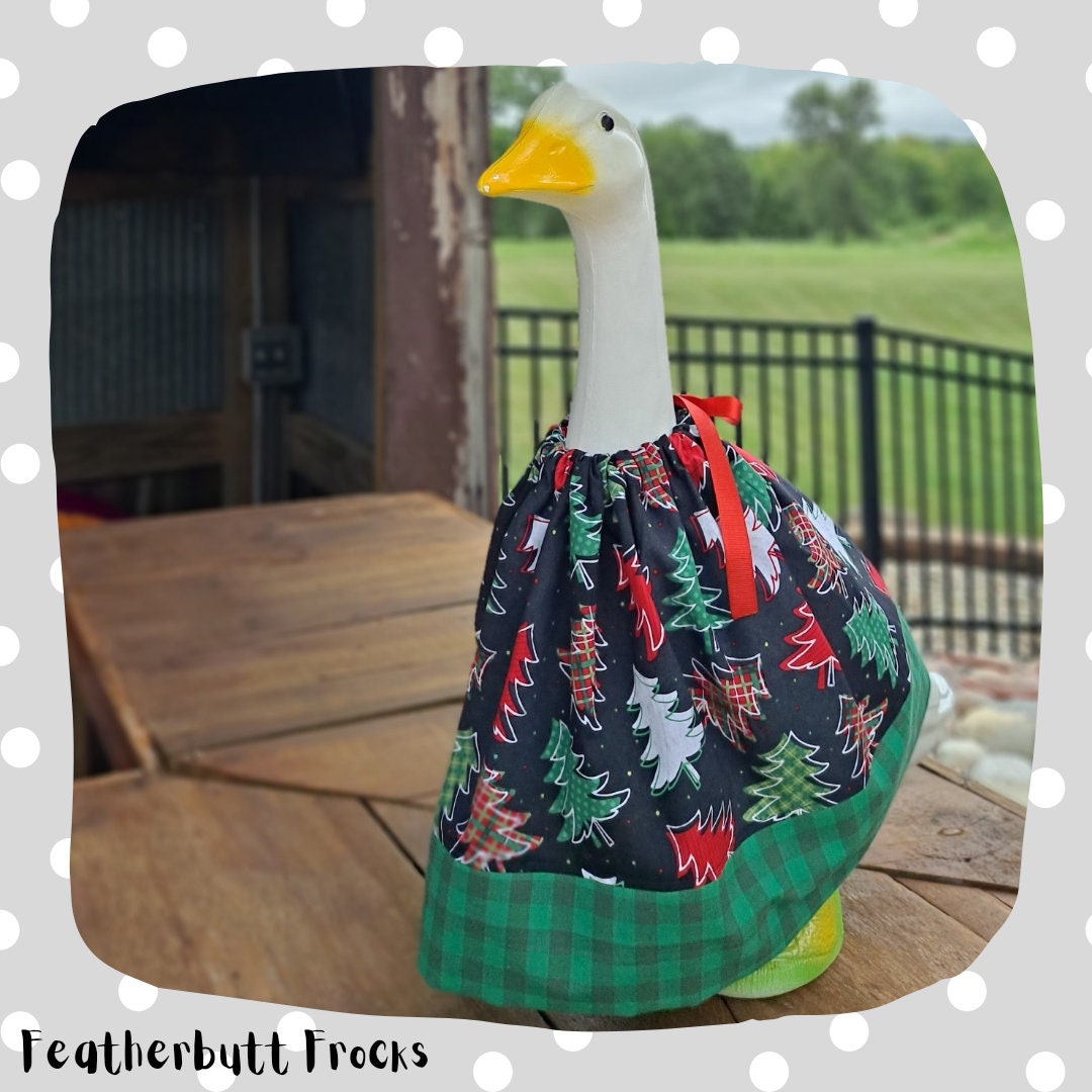 Holiday Christmas Goose Clothes Lawn Goose Clothes Porch Goose Dress ...