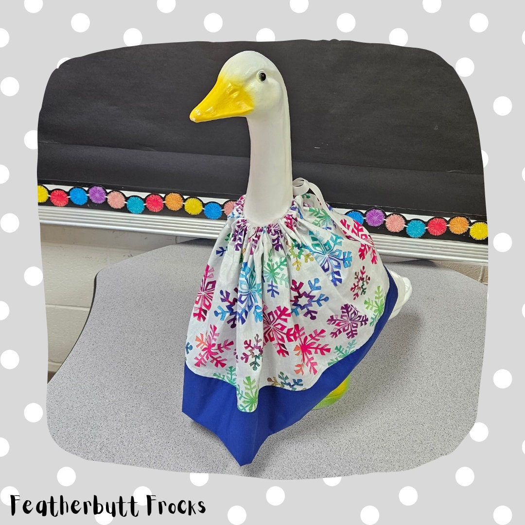 Snowflake Goose Clothes Lawn Goose Clothes Porch Goose Dress Plastic ...