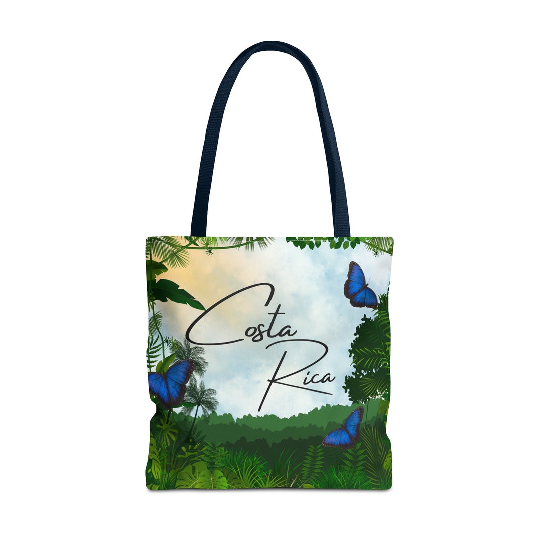 Butterfly Costa Rica Tote, Beach Tote, Canvas Costa Rica Bag, Travel ...