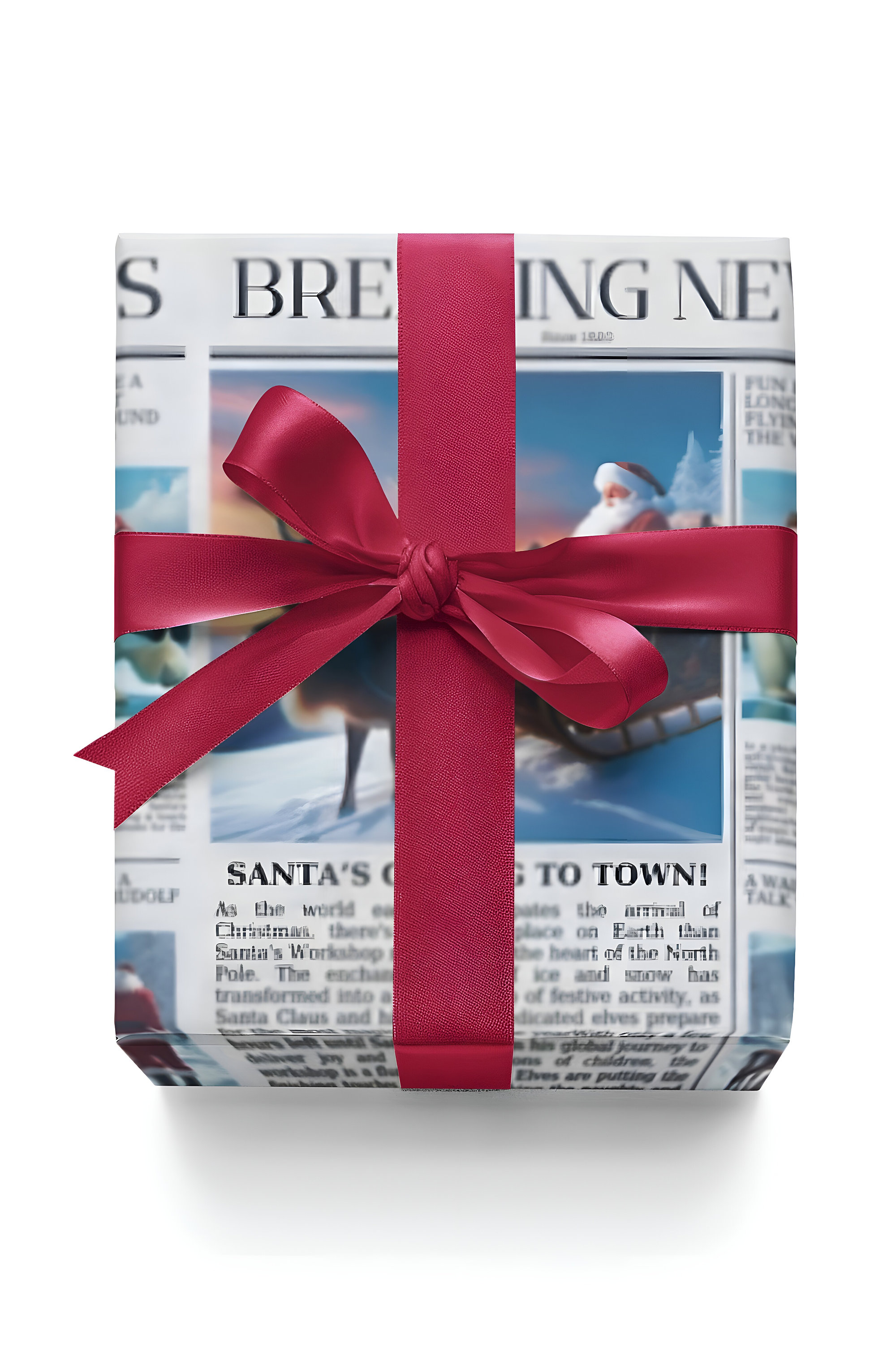 North Pole Newspaper Christmas Gift Wrap Christmas Wrapping - Etsy