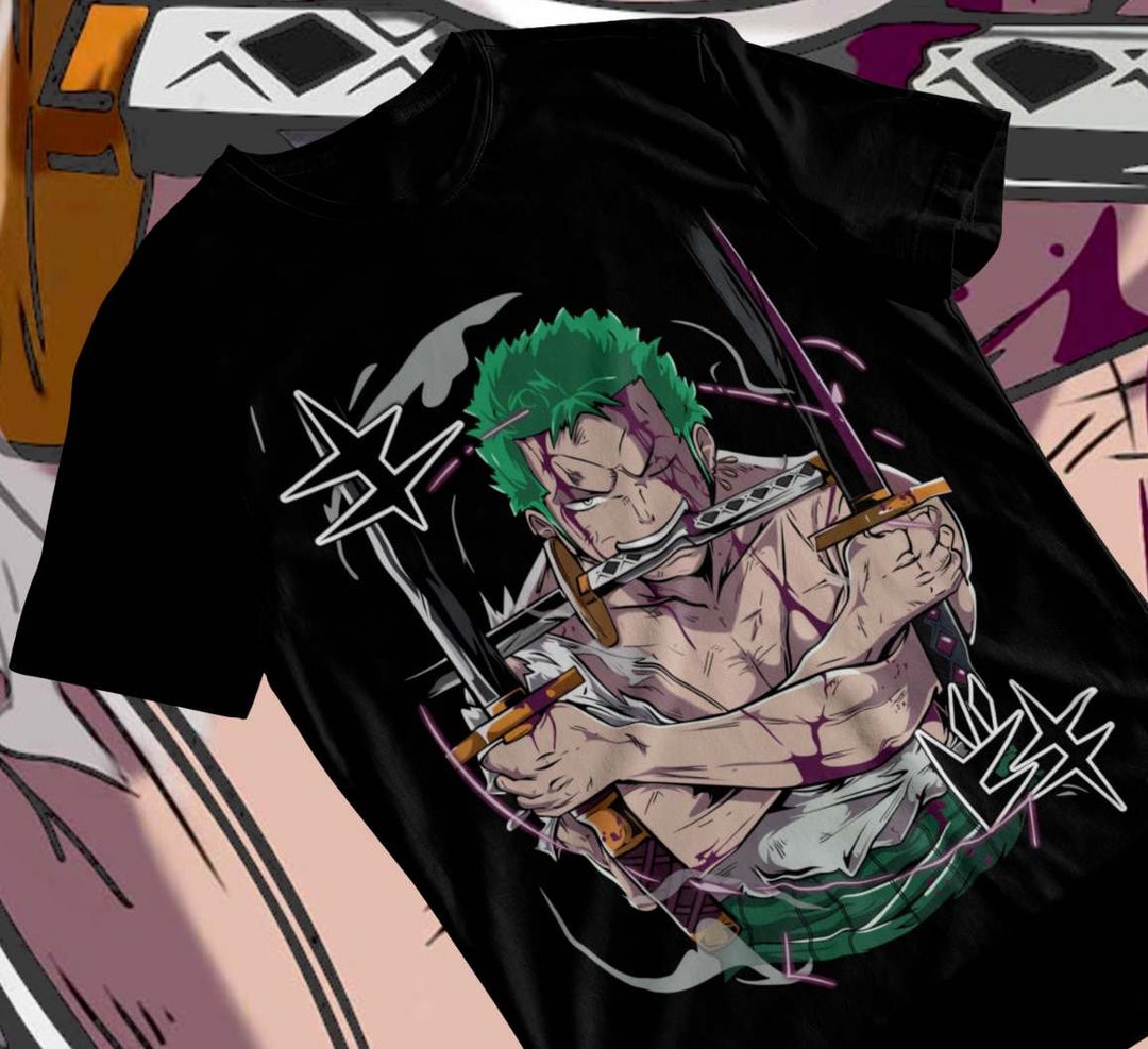Roronoa Zoro T-shirt One Piece Anime Manga Pirate T-shirt - Etsy