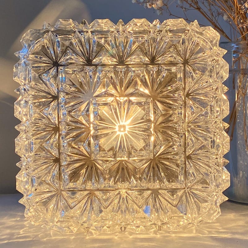 Glass Square Ceiling Light - Etsy UK